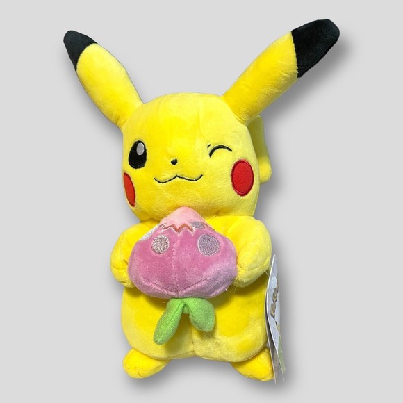 Pokemon | Toys | Pokemon Pikachu Spring With Peca Berry Plush 8 | Poshmark